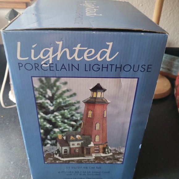 Unknown | Accents | Lighted Porcelain Lighthouse 1 Tall 6 Cord | Poshmark